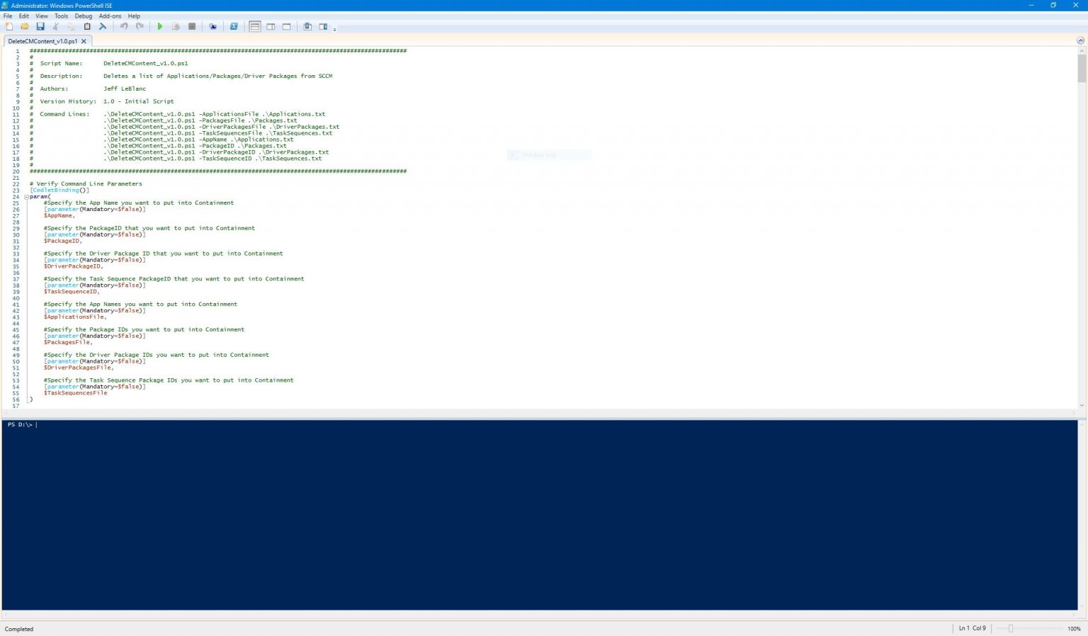 PowerShell Script to Delete Apps, Packages + more – SCCM PowerShell